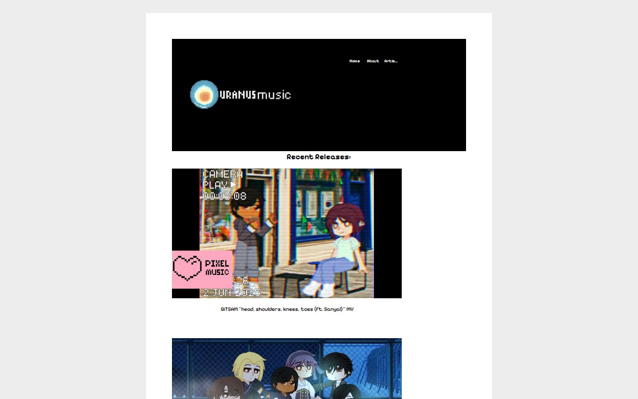 URANUS MUSIC Website